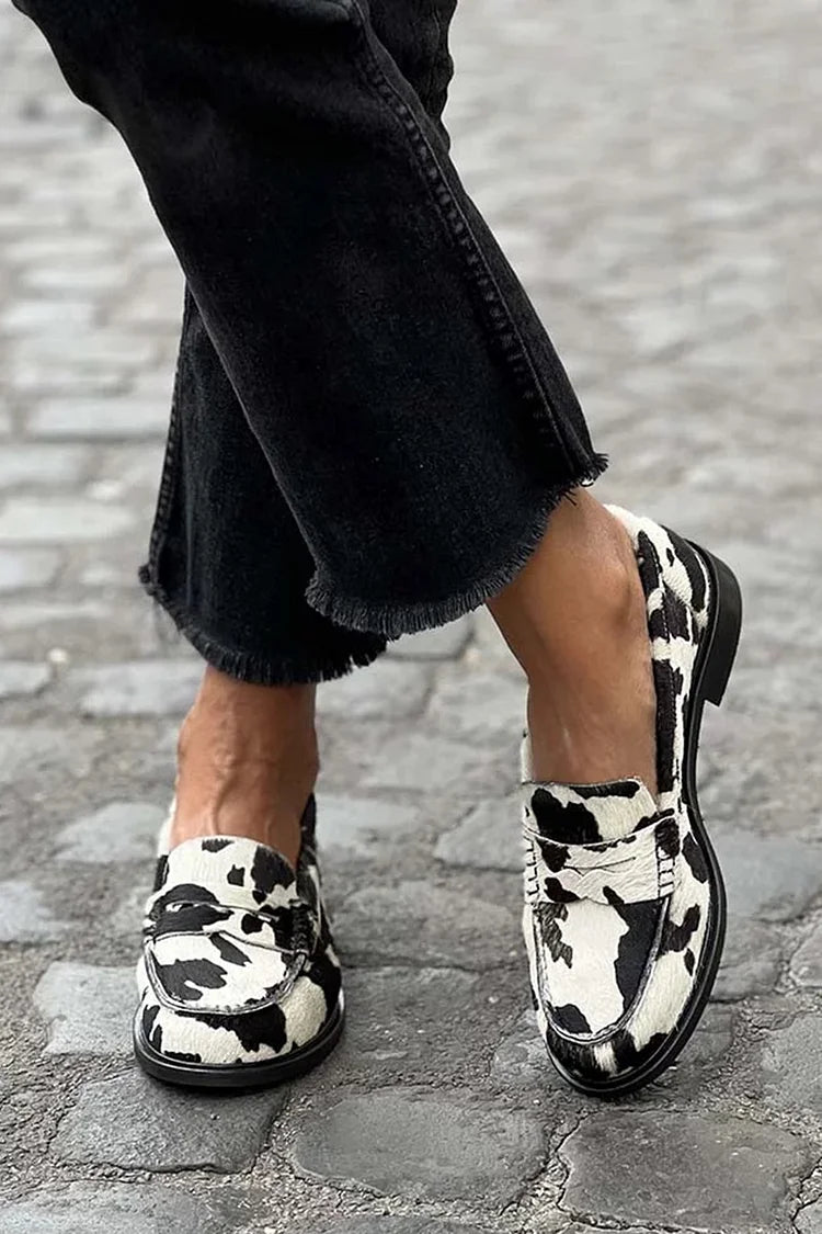 Isla | Cow-Prin Loafers – Charlotte-isla